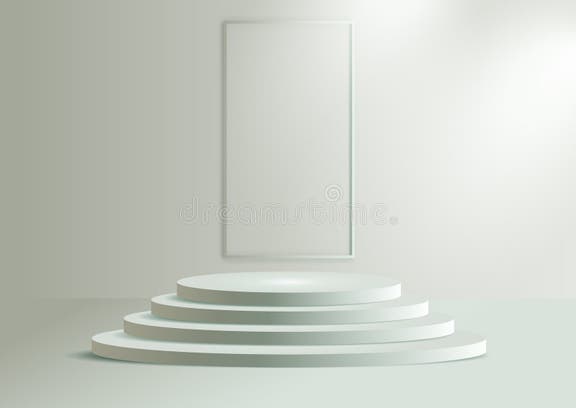 Display Background with Empty Podium Under Spotlight Stock Vector ...