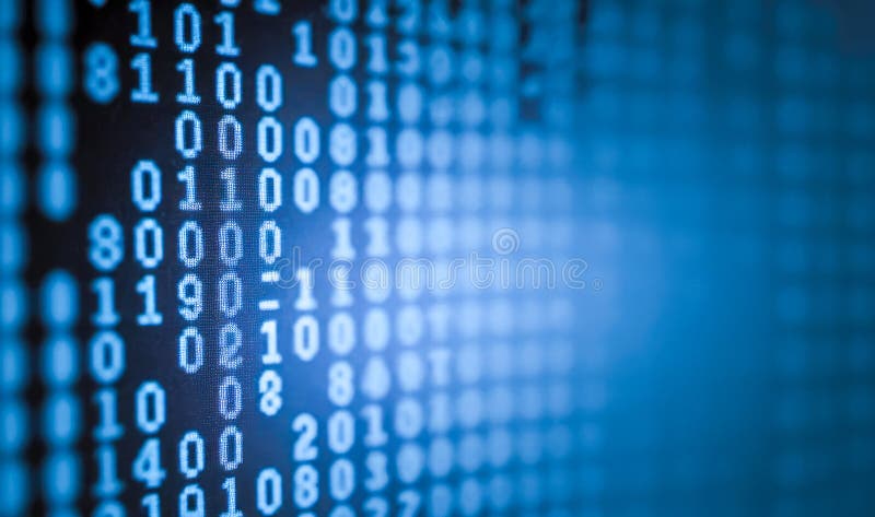 Display Of Binary Numbers On Monitor Visualizing Complex Computations Or Algorithms In Action