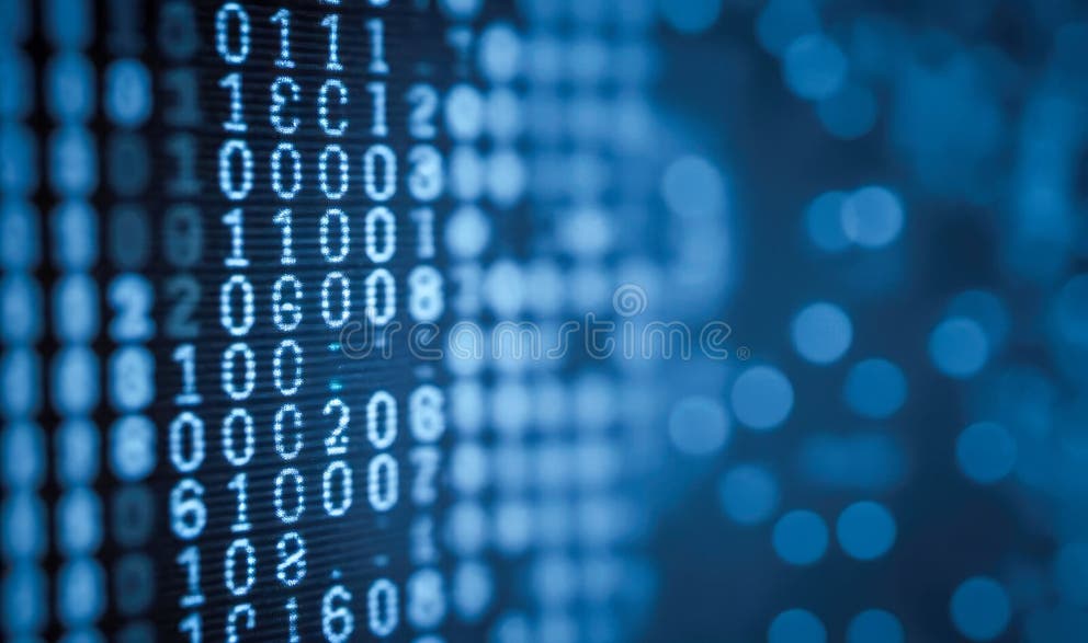 Display of Binary Numbers on Monitor. Visualizing Complex Computations ...