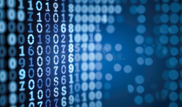 Display of Binary Numbers on Monitor. Visualizing Complex Computations ...