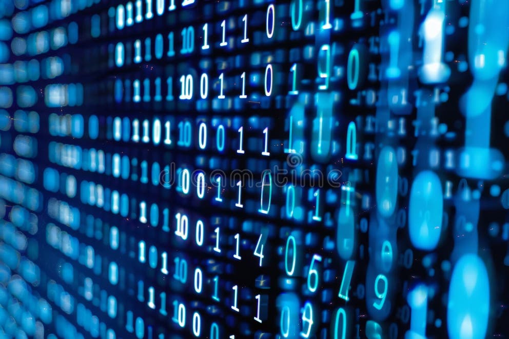 Display of Binary Numbers on Monitor. Visualizing Complex Computations ...