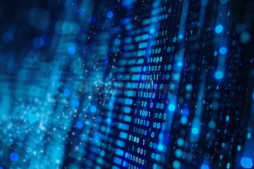 Display of Binary Numbers on Monitor. Visualizing Complex Computations ...