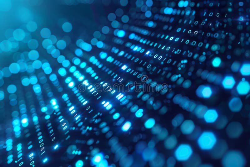 Display Of Binary Numbers On Monitor Visualizing Complex Computations Or Algorithms In Action