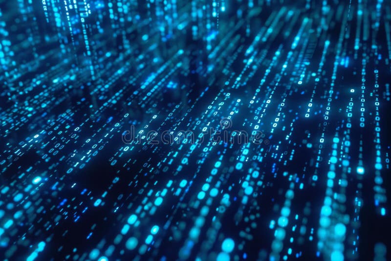 Display Of Binary Numbers On Monitor Visualizing Complex Computations Or Algorithms In Action