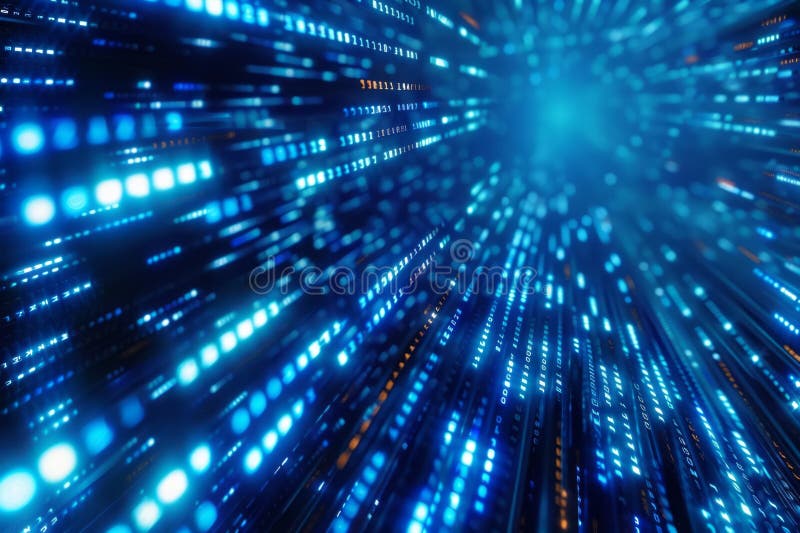 Display Of Binary Numbers On Monitor Visualizing Complex Computations Or Algorithms In Action