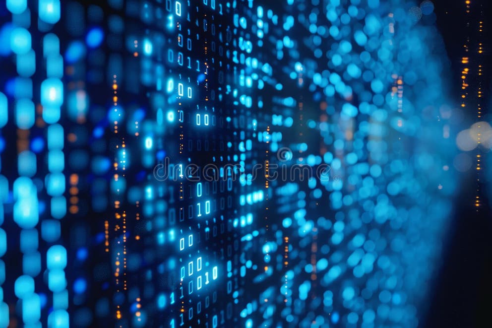 Display of Binary Numbers on Monitor. Visualizing Complex Computations ...