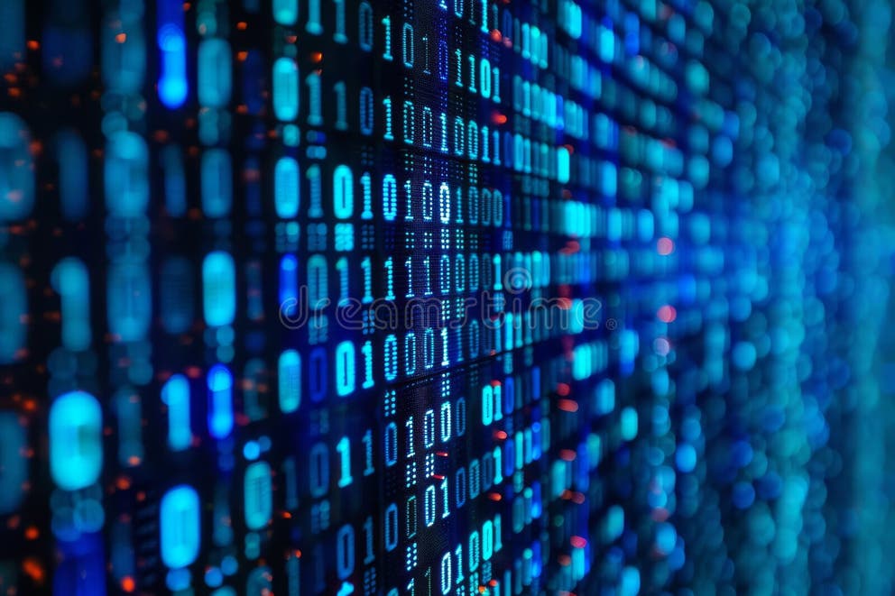 Display of Binary Numbers on Monitor. Visualizing Complex Computations ...
