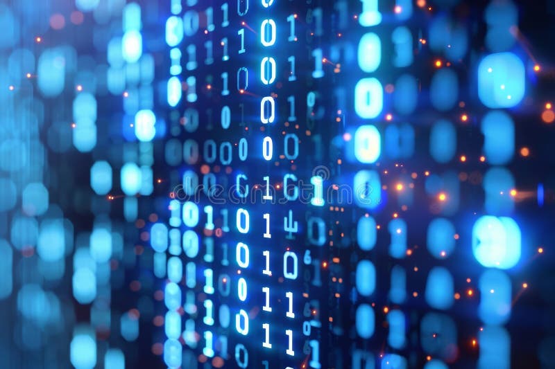 Display of Binary Numbers on Monitor. Visualizing Complex Computations ...