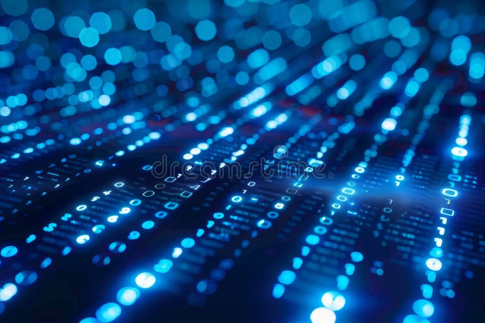 Display of Binary Numbers on Monitor. Visualizing Complex Computations ...