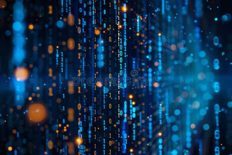 Display of Binary Numbers on Monitor. Visualizing Complex Computations ...