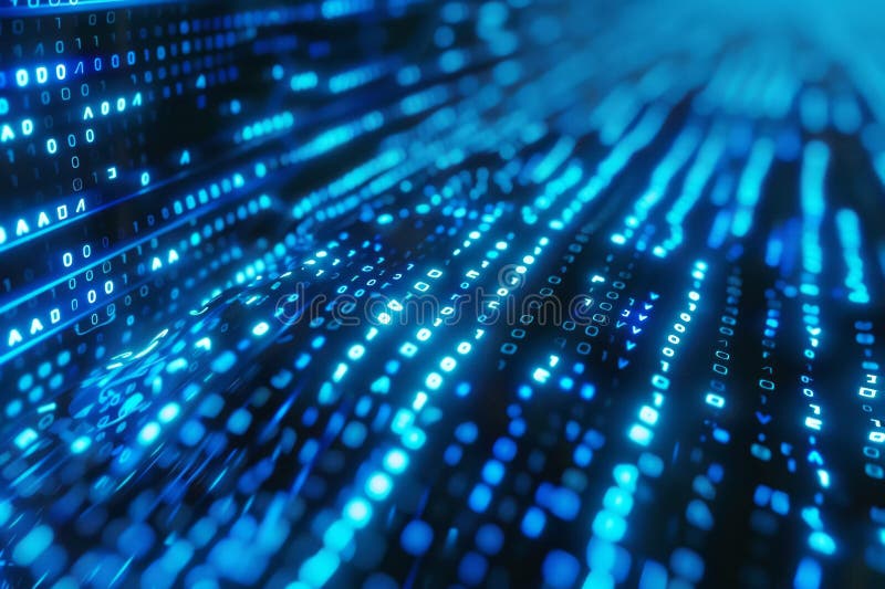 Display of Binary Numbers on Monitor. Visualizing Complex Computations ...