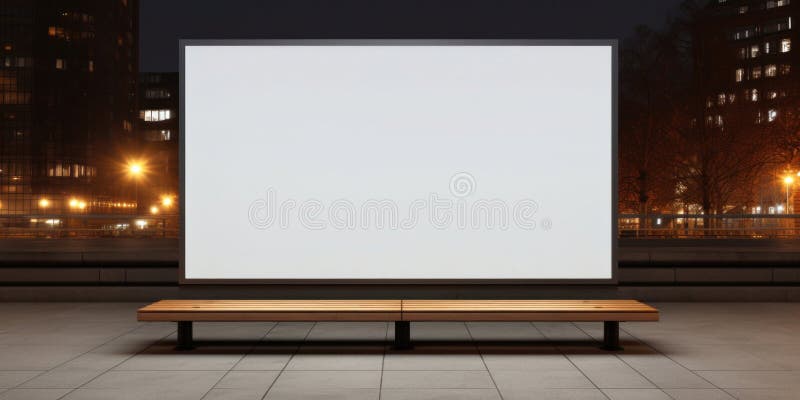Display Blank Clean Screen or Signboard Mockup for Offers or ...