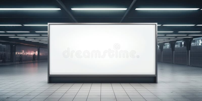 Display Blank Clean Screen or Signboard Mockup for Offers or ...