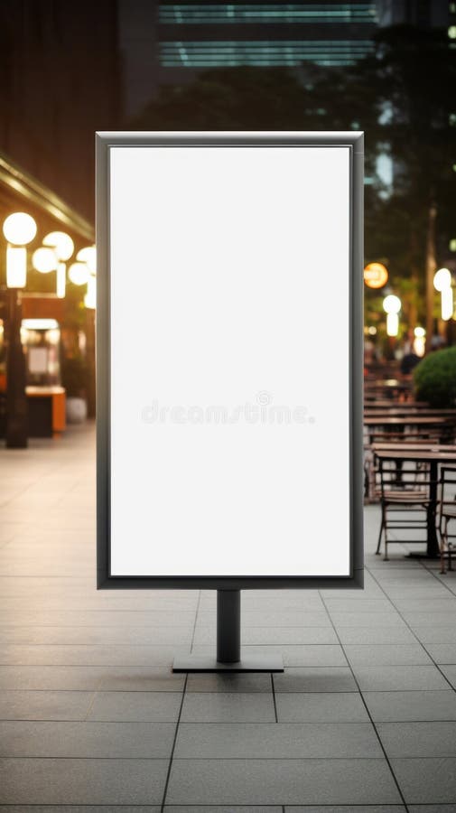 Display Blank Clean Screen or Signboard Mockup for Offers or ...