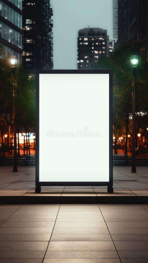 Display Blank Clean Screen or Signboard Mockup for Offers or ...