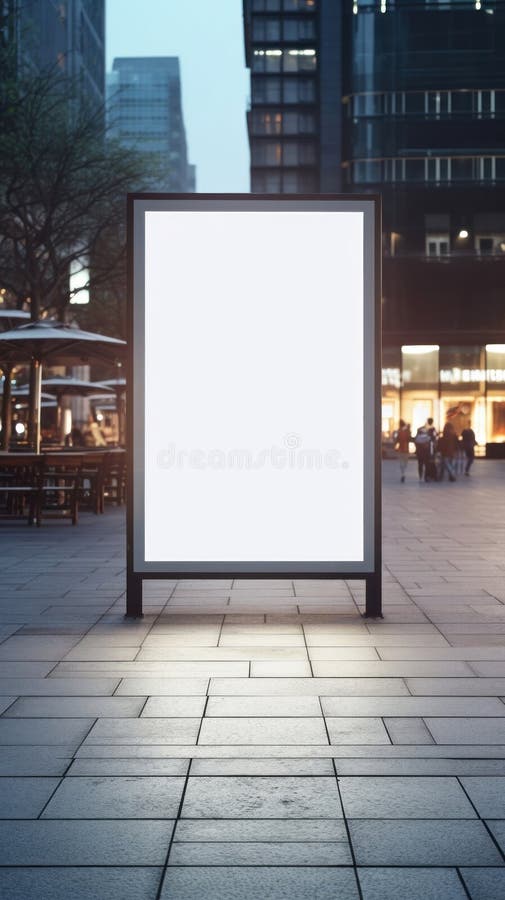 Display Blank Clean Screen or Signboard Mockup for Offers or ...