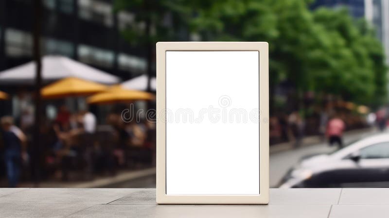 Display Blank Clean Screen or Signboard Mockup for Offers or ...