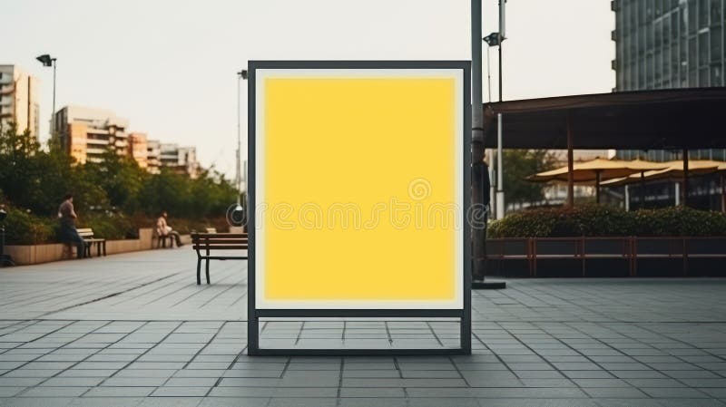 Display Blank Clean Screen or Signboard Mockup for Offers or ...