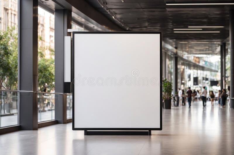 Display Blank Clean Screen or Signboard Mockup for Offers or ...