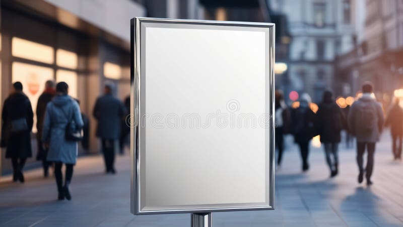 Display Blank Clean Screen or Signboard Mockup for Offers or ...