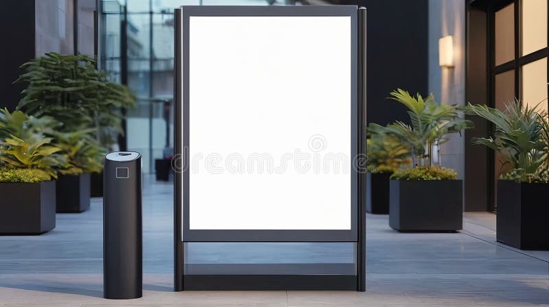 Display Blank Clean Screen or Signboard Mockup for Offers Stock ...
