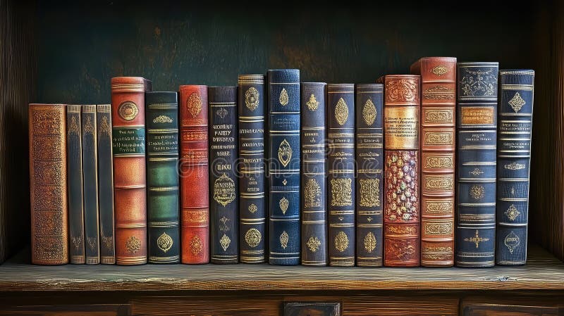 Display book collection stock illustration. Illustration of shelf ...