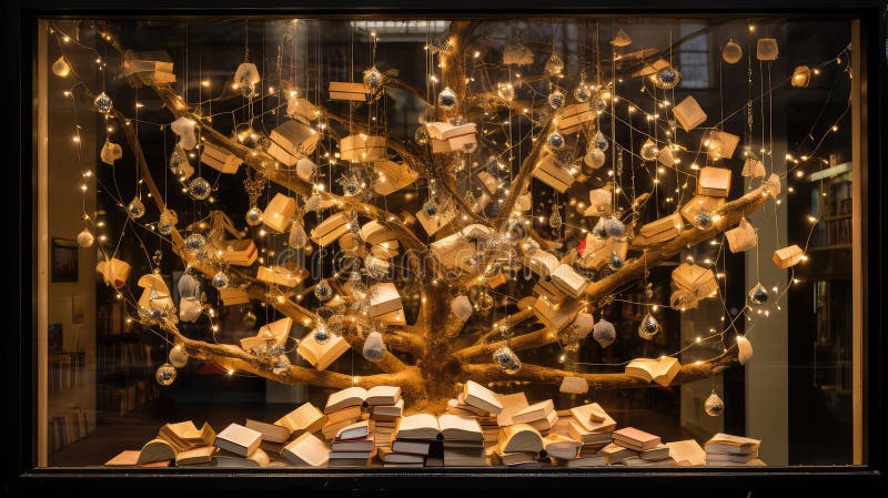 Display book tree stock illustration. Illustration of book - 361443951