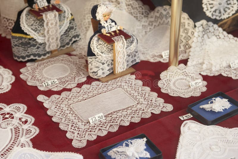 Display in Brussels Lace Shop Stock Image - Image of typical, shop ...