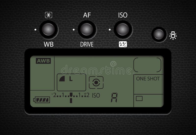 Display and Button Control for Camera Vector Stock Vector ...