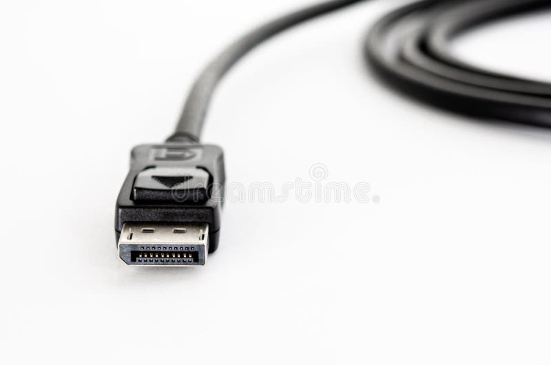 Display Cable Gold Plated Connector. Displayport Stock Photo - Image of ...