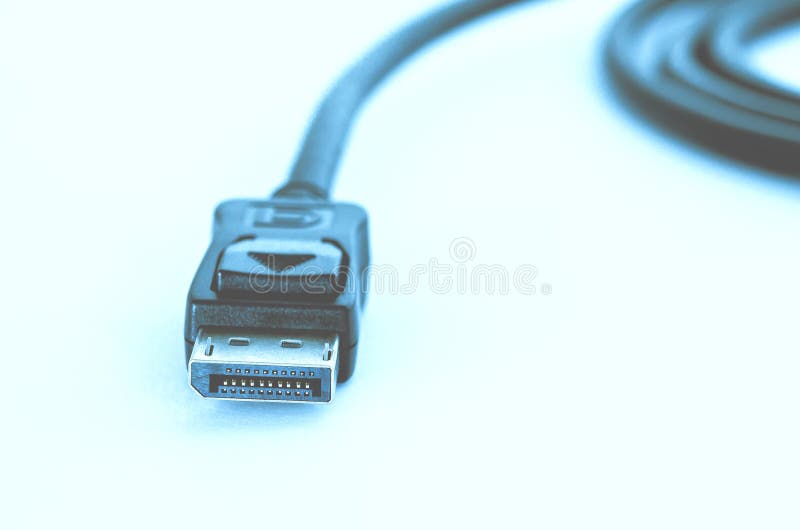 Display Cable Gold Plated Connector. Displayport Stock Photo - Image of ...