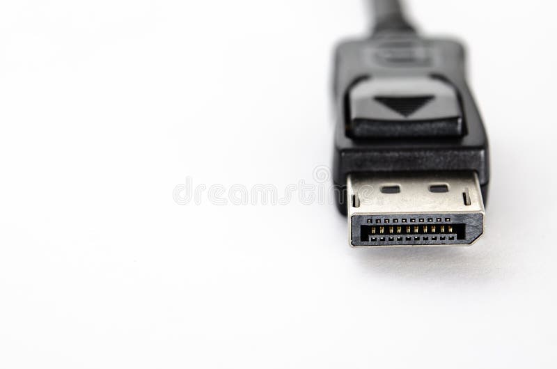 Display Cable Gold Plated Connector. Displayport Stock Image - Image of ...