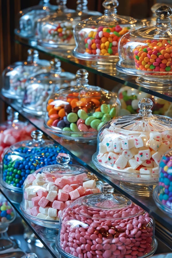 A Display Case Filled with Lots of Different Types of Candy. Generative ...
