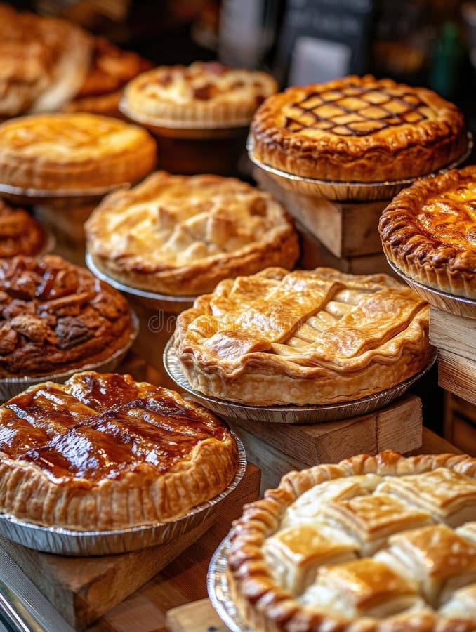 Display Case Filled with Pieces Stock Photo - Image of coffee ...