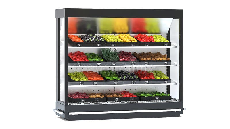 Display case stock photo. Image of fruit, freeze, equipment - 228860070