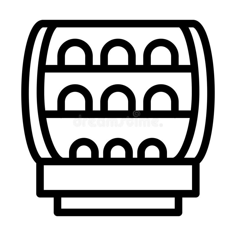 Display Case Vector Thick Line Icon for Personal and Commercial Use ...