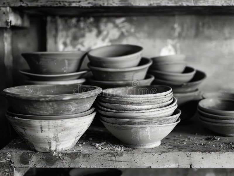 Pottery Studio: Handmade Vases and Artisan Ceramics Stock Image - Image ...