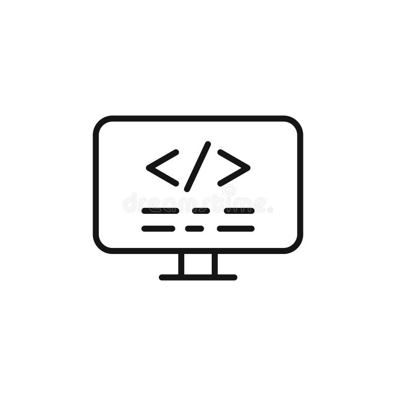 Display Code Icon for Coding Tutorials and Developer Resources Stock ... Display Code Icon for Coding Tutorials and Developer Resources Stock ...
