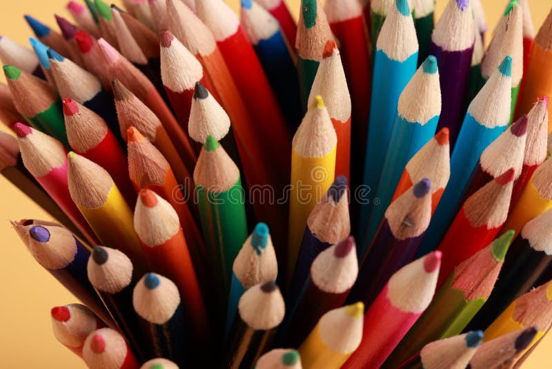 A Display of Colored Pencils Stock Photo - Image of equipment, drawing ...