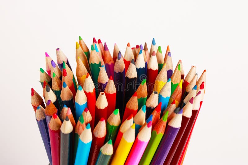 A Display of Colored Pencils Stock Image - Image of green, drawing ...