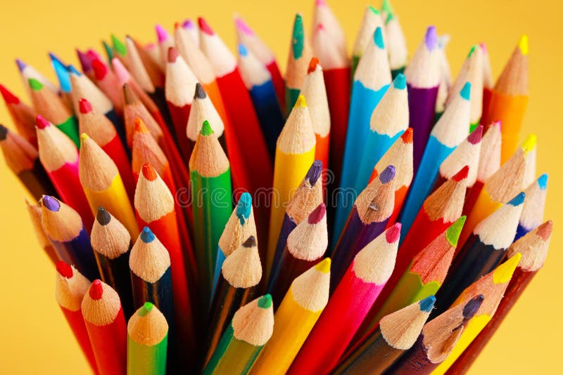 A Display of Colored Pencils Stock Image - Image of artist, learn: 49356667