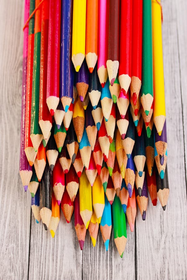 Display of colored pencils stock photo. Image of lead - 49356860