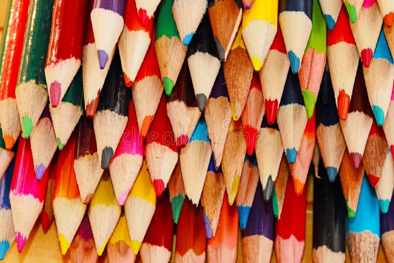 Display of colored pencils stock photo. Image of creativity - 49356864
