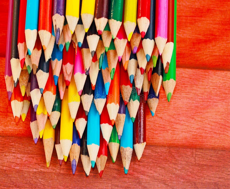 Display of colored pencils stock image. Image of color - 52274775