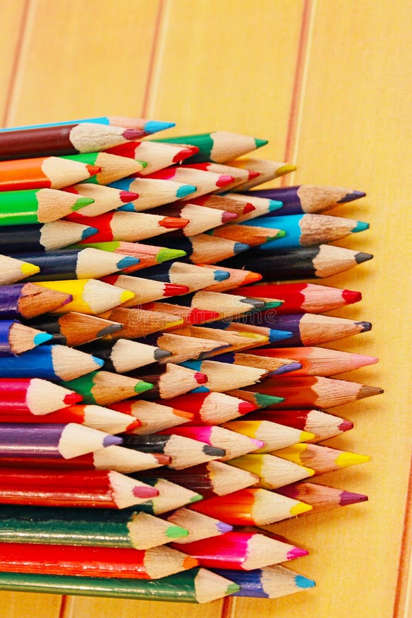 Display of colored pencils stock image. Image of eraser - 52275895