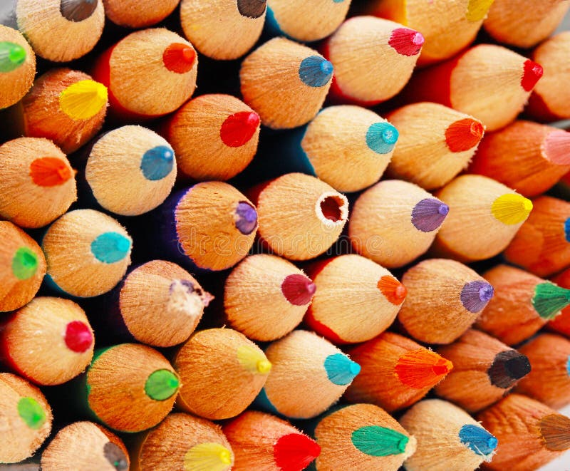 A Display of Colored Pencils Stock Photo - Image of equipment, tool ...