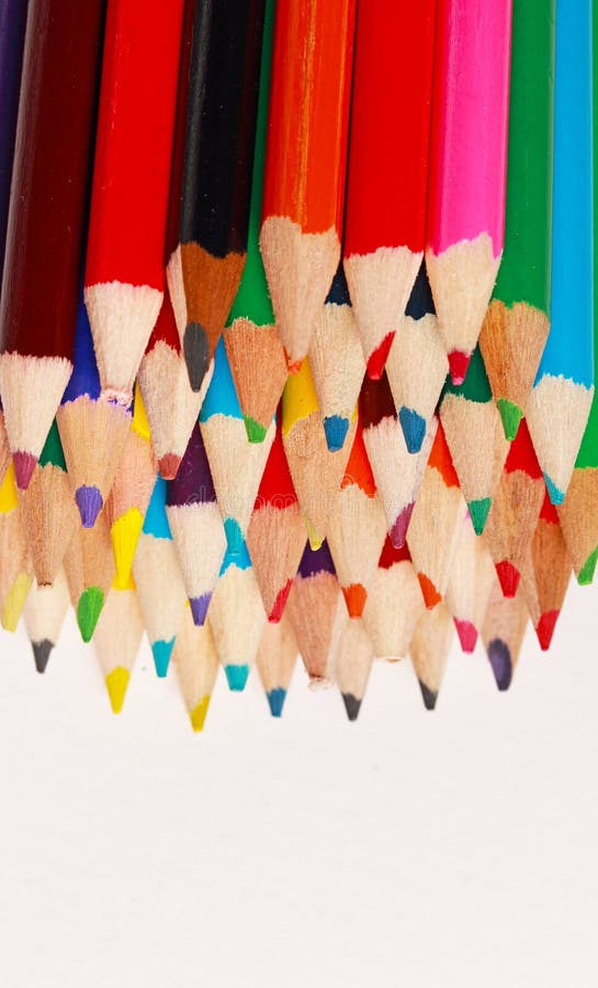 A Display of Colored Pencils Stock Image - Image of design, objects ...