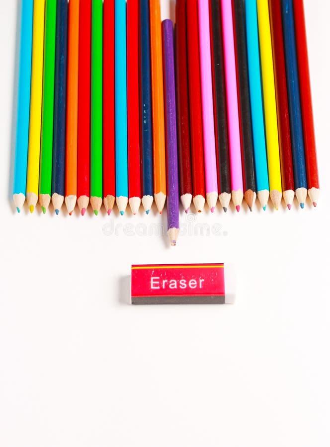 A Display of Colored Pencils Stock Image - Image of colorful, close ...