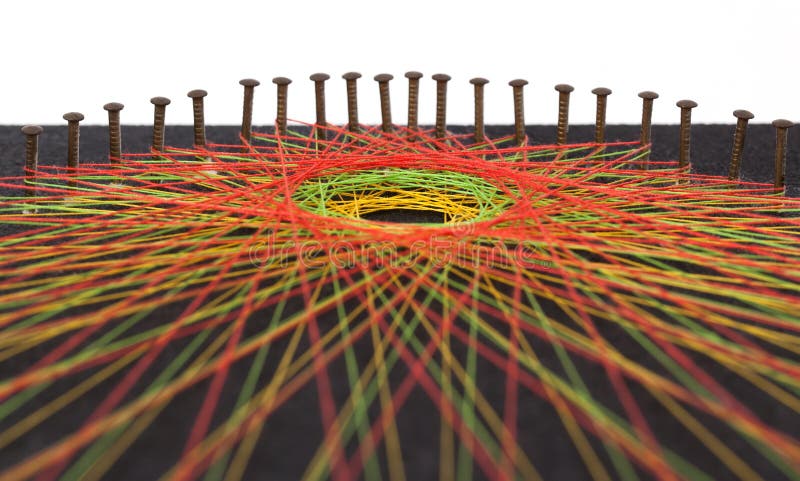 Display of Colorful Threads Stock Photo - Image of thread, perspective ...