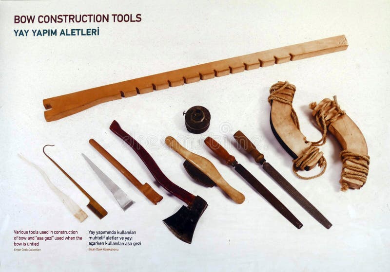 Display of the Construction of Compund Bow and Arrows Editorial Photo ...